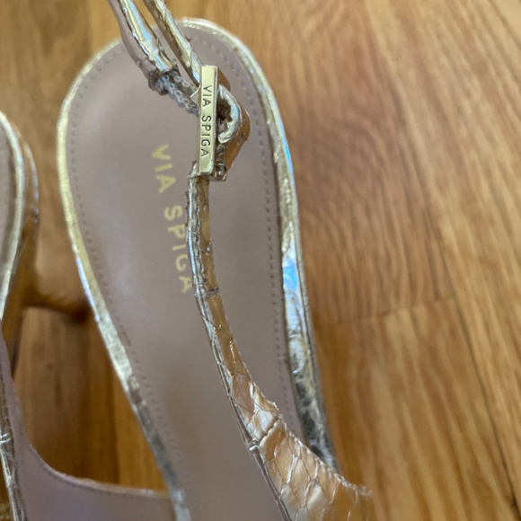 Via Spiga | Shoes | Via Spiga Madeline Gold Snake Pump | Poshmark